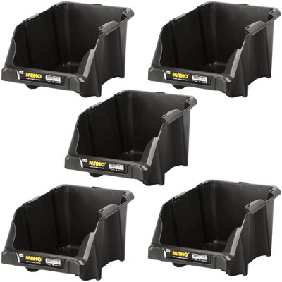 URBNLIVING S-20 Plastic Wall Mounted Stacking Storage Organizer Bins ...