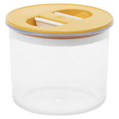URBNLIVING Set of 4 Yellow Plastic Airtight Containers Food Storage ...