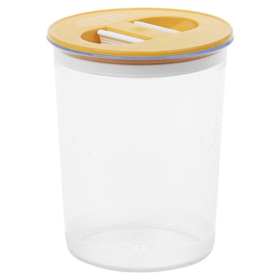 URBNLIVING Set of 4 Yellow Plastic Airtight Containers Food Storage ...