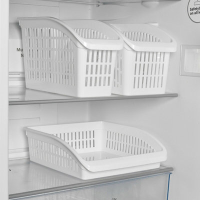 URBNLIVING White Fridge Storage Box Plastic Container Holder Tray ...