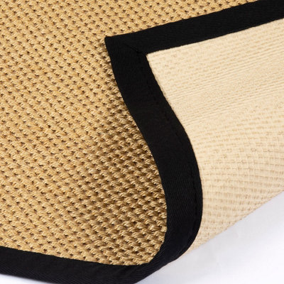 Urmston Sisal Jute 60x230cm Black Colour Tiger Eye Runner
