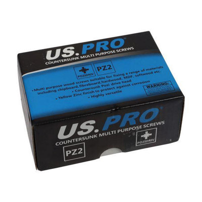 US PRO 5.0 X 100MM CSK POZI Advanced Multi Purpose Screws - Box of 100 9251