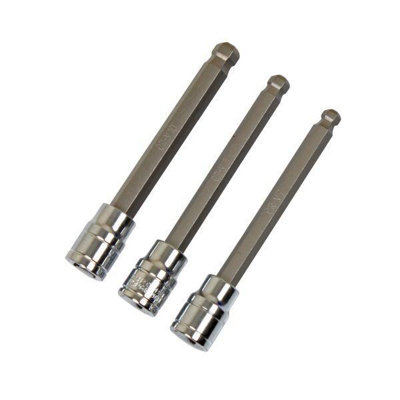 US PRO 7pc 3/8"Dr Long Ball End Hex Bit Socket Set 3 - 10mm Allen Key 1499