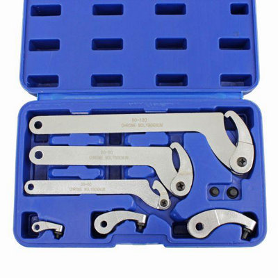 US PRO Adjustable Hook And Pin Wrench / Spanner / C Spanner 35 - 120mm ...