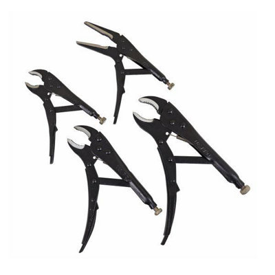 US PRO Locking Pliers 4PC Long Nose Set Vice Adjustable Lock Mole Grips ...