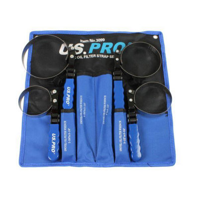 US PRO Swivel Oil Filter Strap Removal Wrench Set 4 Piece 3099 | DIY at B&Q