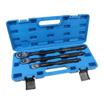 US PRO Tools 3PC Calibrated Torque Wrench Set - 2-230NM /1.5-169.5FT-LB ...