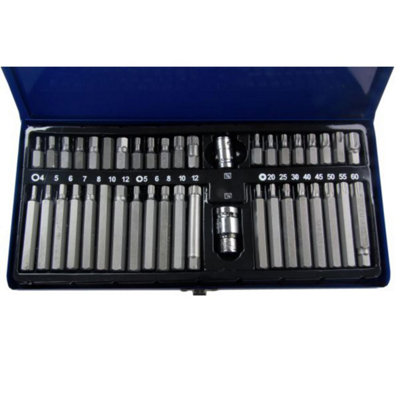 US PRO Tools 42pc Set Hex, Allen, Torx, Star, Spline Bit Sockets 3/8" 1 ...