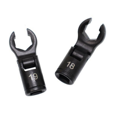 US PRO Tools 6pc 3/8" Dr Flexible Crows Foot Wrench Set Black 6pt 12 ...