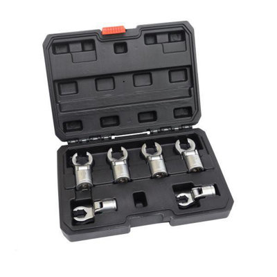 US PRO Tools 6pc 3/8" Dr Flexible Crows Foot Wrench Set Chrome 6pt 12 ...