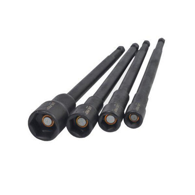 US PRO Tools 8pc 1/4" Hex DR Long Magnetic Impact Nut Driver Set Metric ...