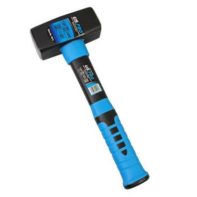 US PRO TOOLS DOUBLE FACE 1.5KG STONING HAMMER WITH 11" FIBERGLASS ...