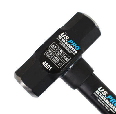 US PRO Tools Double Face 4lb Sledge Hammer Fibreglass Handle 1.8kg ...