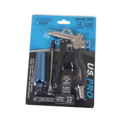US PRO Tools Dust Gun With Turbo Nozzle - Flow Control And Twin Air ...