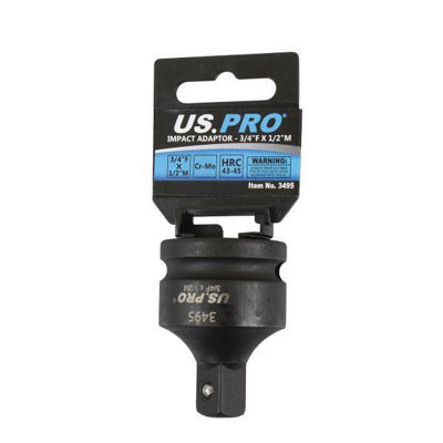 US PRO Tools Impact Socket Adaptor Step Up Adapter 3/4" Inch F to 1/2 ...