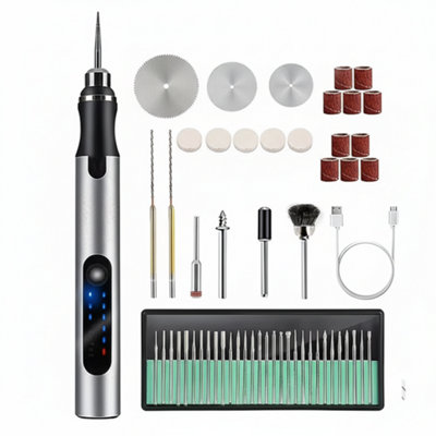 USB Cordless Rotary Tool Kit Mini Wireless Engraving Pen for Wood ...