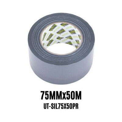 Utility Medium-Duty Duct Tape 75mm x 50mtr Silver | DIY at B&Q
