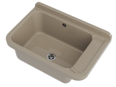 Utility Sink Granitan Negra for Garage, Boiler Room, Laundry with Tap ...