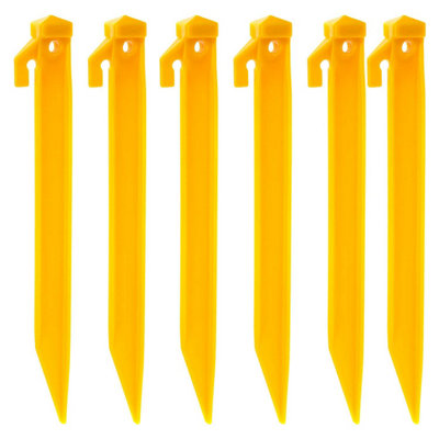 Utility Tent Pegs Strong Secure To Ground 4. 5cm x 21. 5cm Yellow X 1