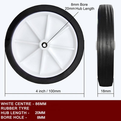 Utility Wheel with Black Rubber Tyre 100mm Diameter for Air Compressor ...