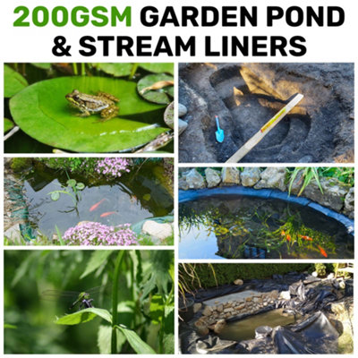 uv resistant stream/watercourse pond liner 1.5m x 10m (5ft x 32ft) 25 ...