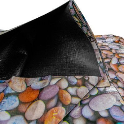 uv stabilised pebble effect garden pond liner for fish and wildlife 5m x6m
