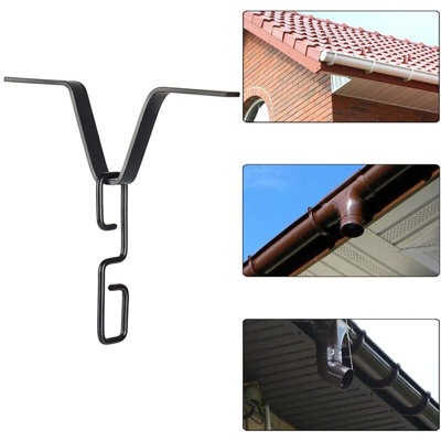 V Mount Rain Chain Hooks for Gutter Downspout Outlets Rain Chain Clips ...