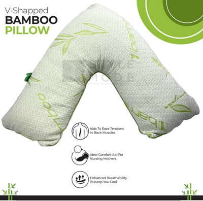 V Shape Memory Foam Bamboo Pillow