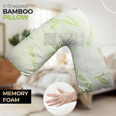 V Shape Memory Foam Bamboo Pillow
