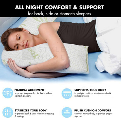 V Shape Memory Foam Bamboo Pillow