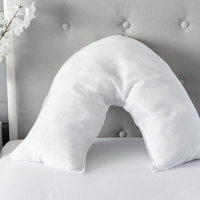V Shape Support Pillow Pair, Microfibre Soft Touch Cover And ...