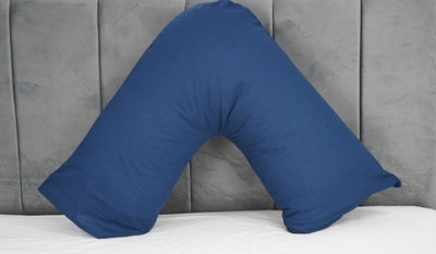 V Shaped Pillow with FREE V Pillowcase Orthopedic Hollowfiber Filled ...