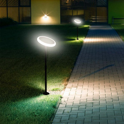 V-TAC LED Solar Garden Light White & Black | DIY at B&Q