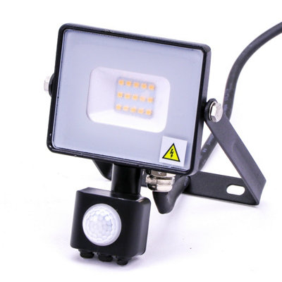 V-TAC VT436 SMD PIR Sensor Floodlight Samsung Chip 3000K Black Body (VT ...