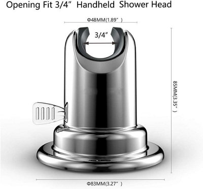 Vacuum suction cup shower head holder, adjustable up to 20 degrees ...