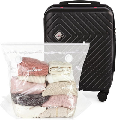 Vacuum Suitcase - Carry-on Luggage Cabin Bag with Handles, Wheels, TSA ...