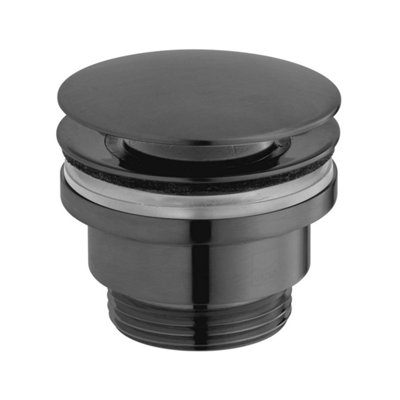 Vado Basin Waster Pop-Up Click Clack Free Flow Plug Brushed Black