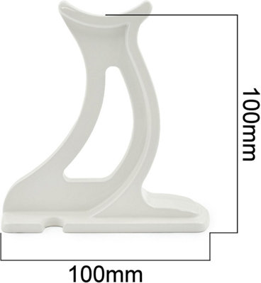 Valdern Pair of White Column Radiator Feet Mounting Floor Support for ...