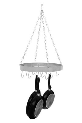 Valen Matt Chrome Round Ceiling Rack