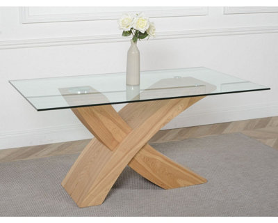 Valencia 160 cm x 90 cm Glass Dining Table and 4 Chairs Dining Set with ...