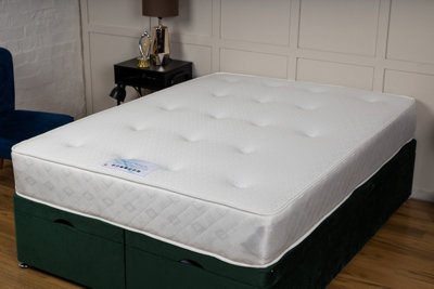 Valencia Beige Plush Valvet Upholstered Bed Frame - Slatted Base with ...