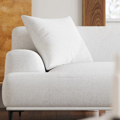 Valencia Kotor Modern Fabric 91"Sofa White Color Kiln-Dried Wood ...