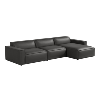 Valencia Nathan Full Aniline Leather Lounge Modular Three Seats with ...