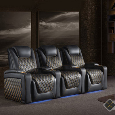 Valencia Oslo Ultimate Luxury Edition Home Theater Seating Row of 3 ...
