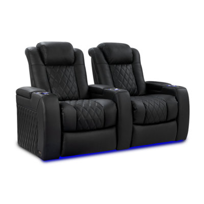 Valencia Tuscany Luxury Edition Home Theater Seating Row of 2 Onyx ...
