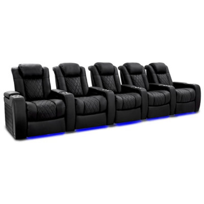 Valencia Tuscany Ultimate Luxury Edition Home Theater Recliner Row of 5 ...
