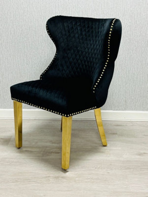 Valentino Gold Detailing Knocker Back Dining Chair