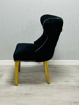 Valentino Gold Detailing Knocker Back Dining Chair