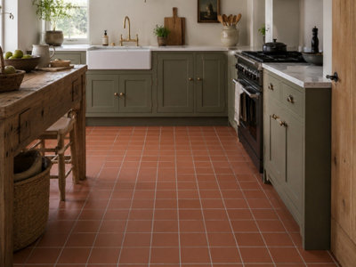 Valenza Red Matt Floor Tiles (66 Pack - 3 Box - 1.5m2 Coverage ...