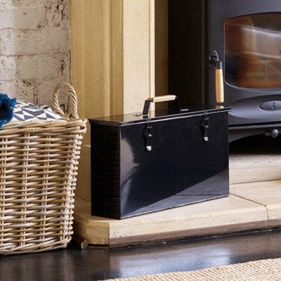 Valiant Fireside Ash Carrier Box with Firelighter and Pellet Container ...